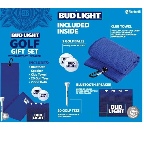 Other | Budlight Golf Gift Set Wbluetooth Speaker Club Towel 2 Golf ...